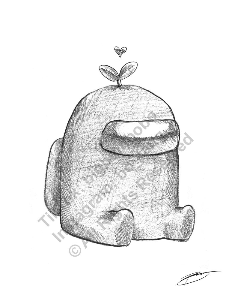 Fat Little Impostor - Sketch Illustration - 8.5 X 11 Black and White ...