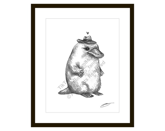 Fat Little Monkey Sketch Illustration 8.5 x 11 Black and | Etsy