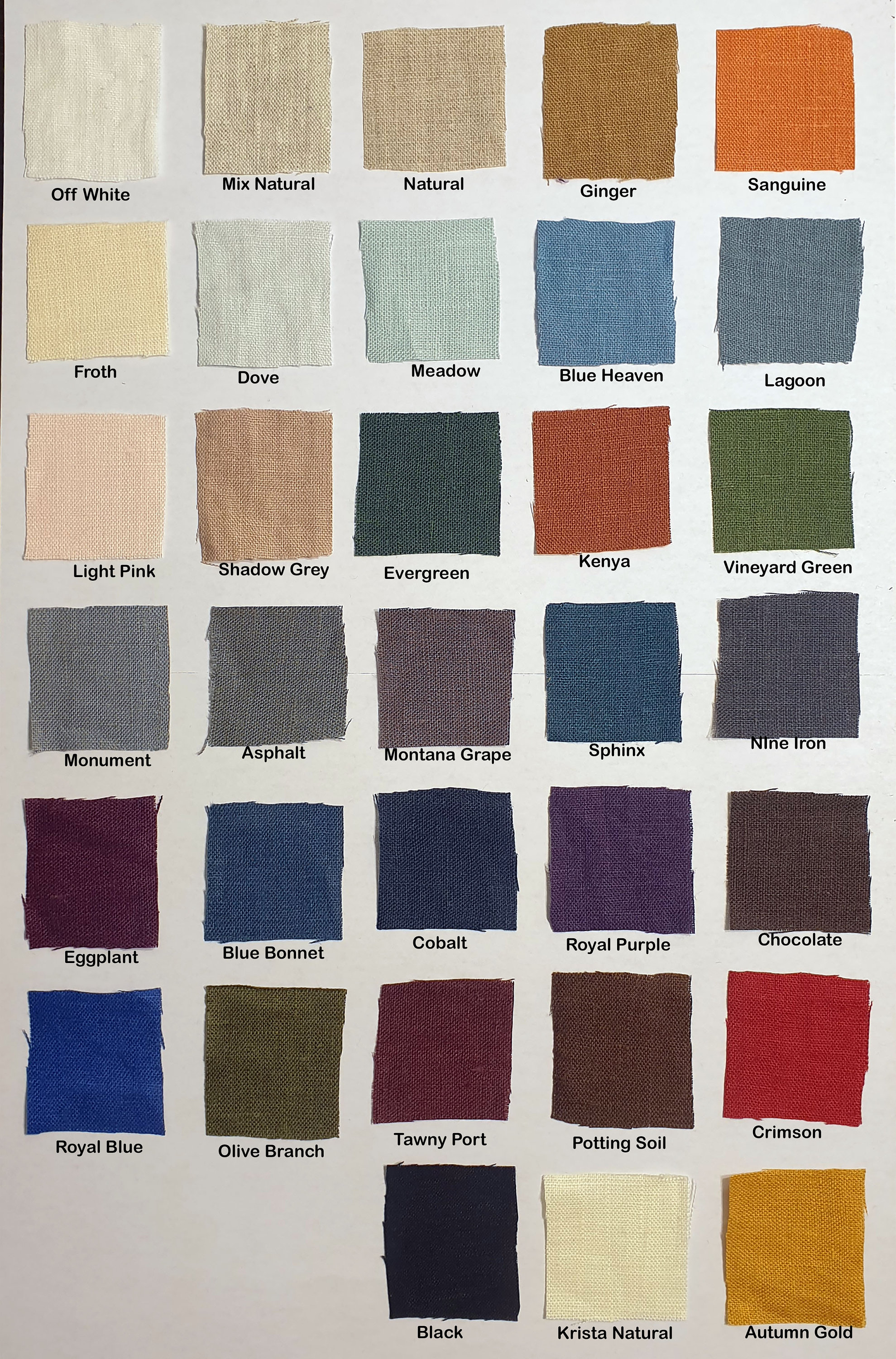 Nuanciers de couleur lin pur 100% naturel 2x3 | Etsy