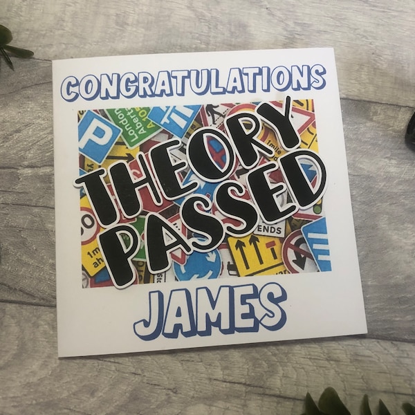 Theory Test Card - Etsy UK