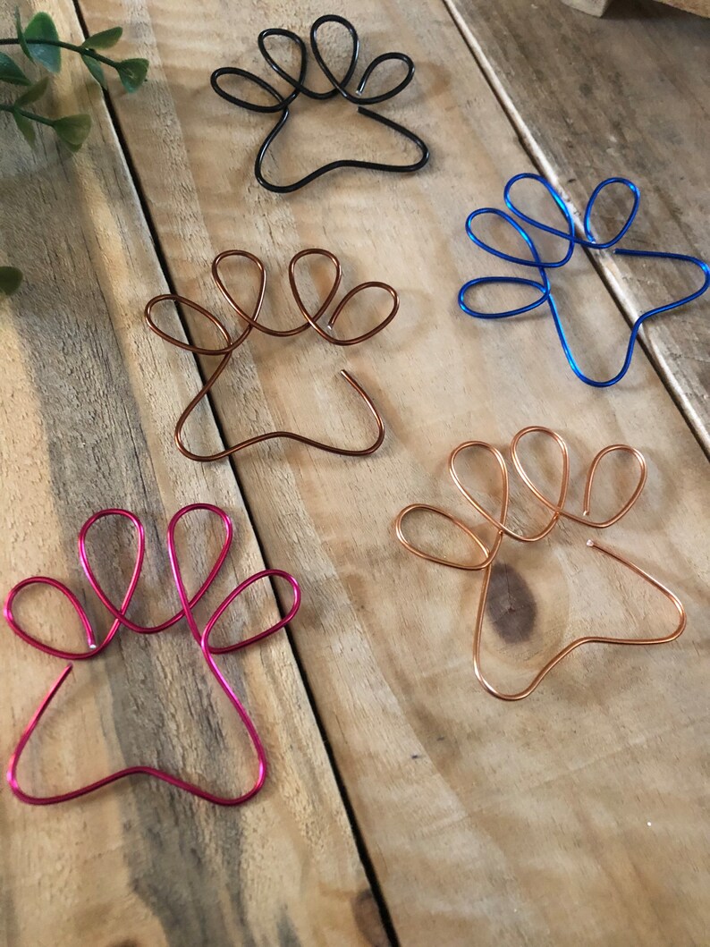 Paw Print | Wire Art | Decor | Christmas Decoration - Etsy