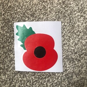 Poppy Window Sticker Window Decal Remembrance Sticker Window Display - Etsy
