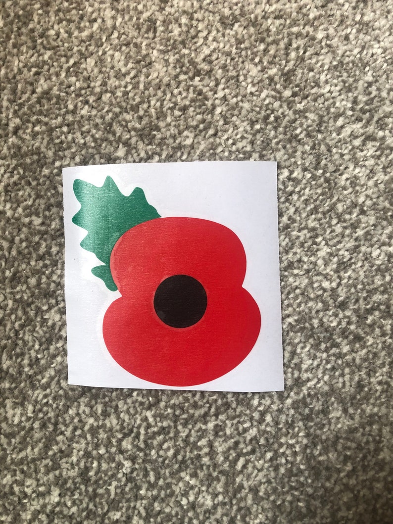 Poppy Window Sticker Window Decal Remembrance Sticker Window Display - Etsy