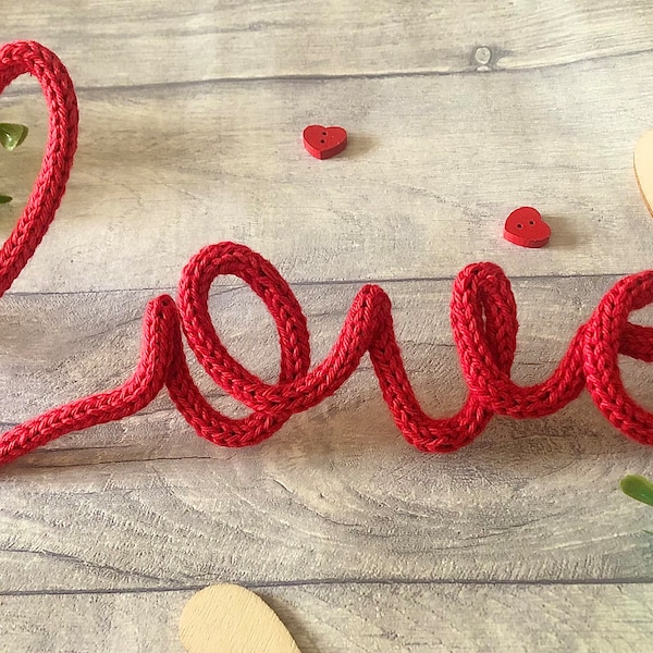 Knitted Wire Word Art - Etsy