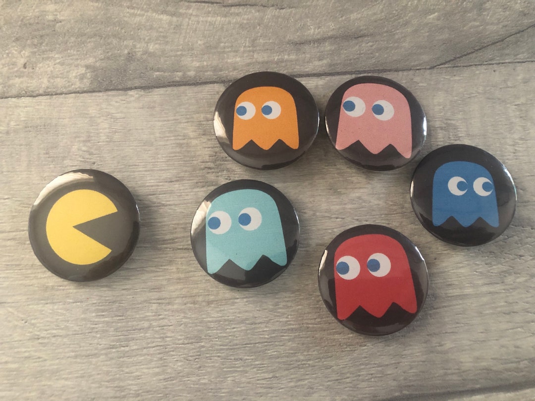 Handmade Pacman & Ghost Badge: Retro Arcade Collectable - Etsy