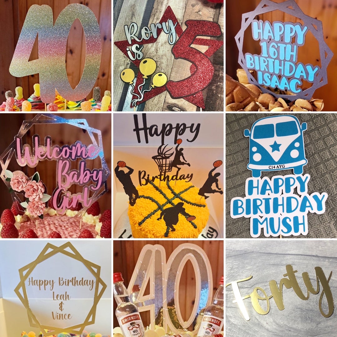 Cake Topper Any Design Celebration Toppers 15cm Cakes Party - Etsy