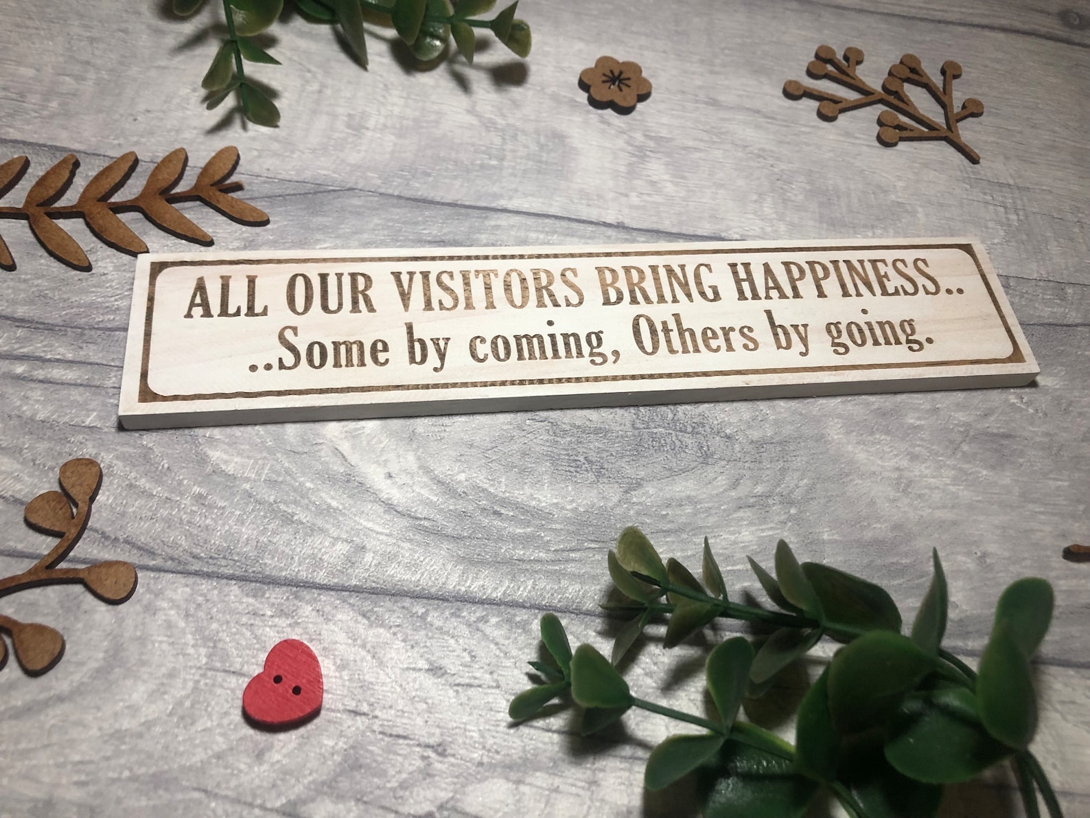 Funny Visitors Sign: Laser Engraved Reclaimed Wood Wall Decor - Etsy