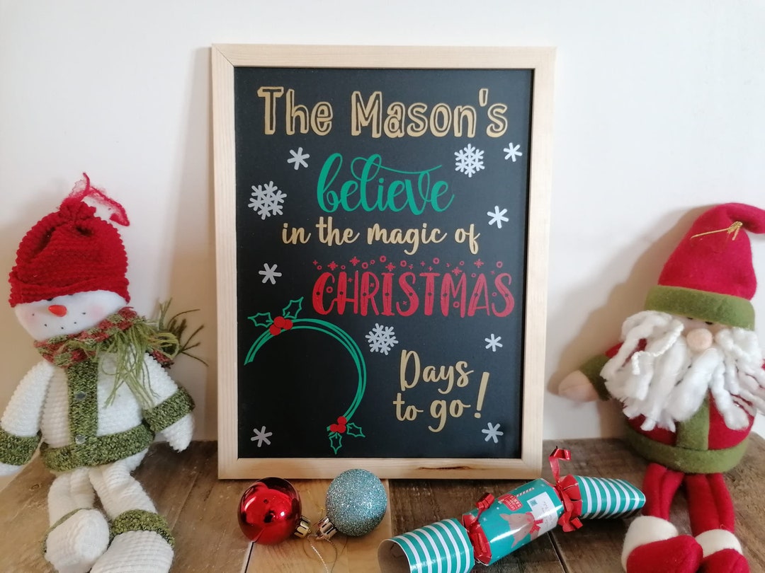 Christmas Countdown Board | Chalk Board | Traditions | Family Countdown - Etsy