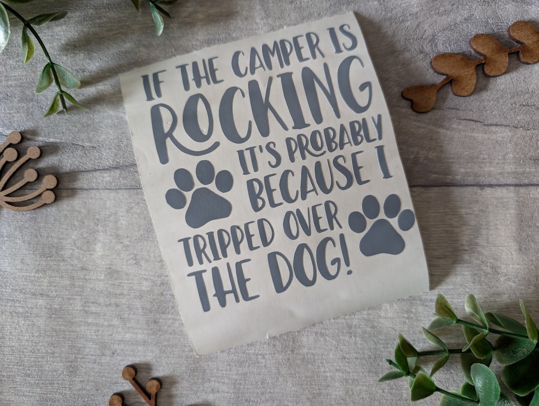 Tripped Over the Dog Decal: Camper Van, Car, Motorhome Sticker - Etsy