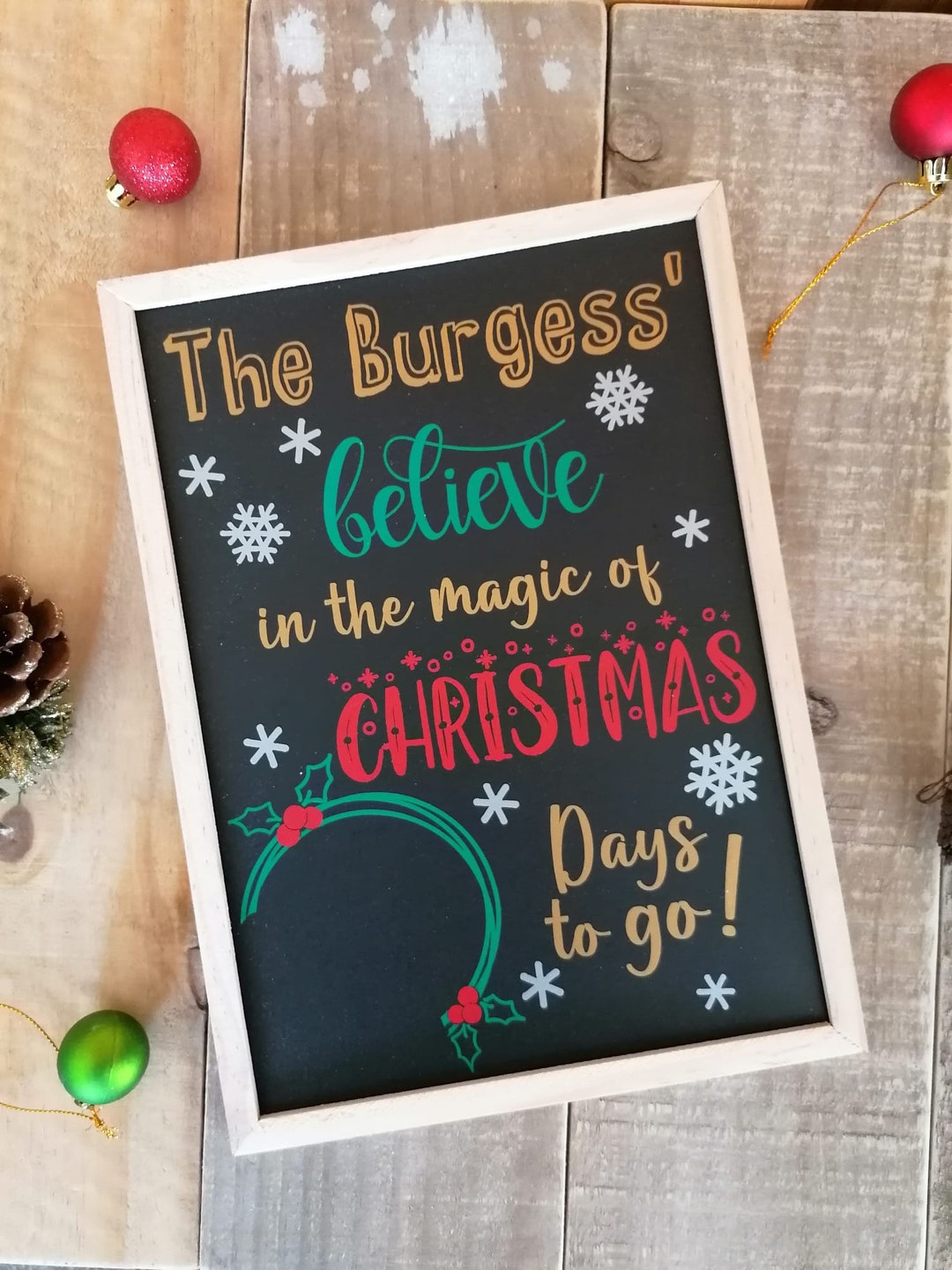 Christmas Countdown Board Chalk Board Traditions Family - Etsy UK