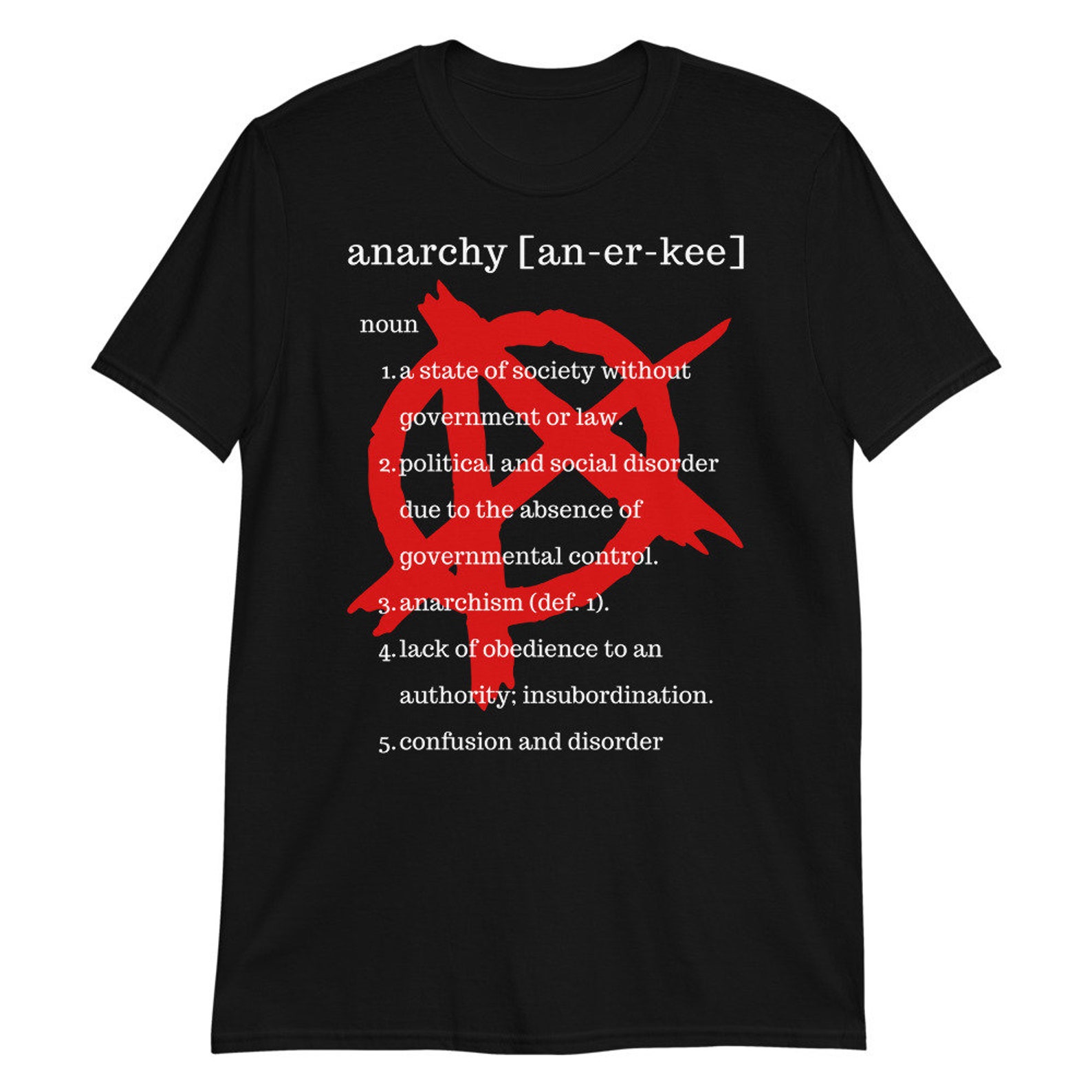 Anarchy Definition Anti-establishment Shirt, Unisex, Anarchy Symbol ...