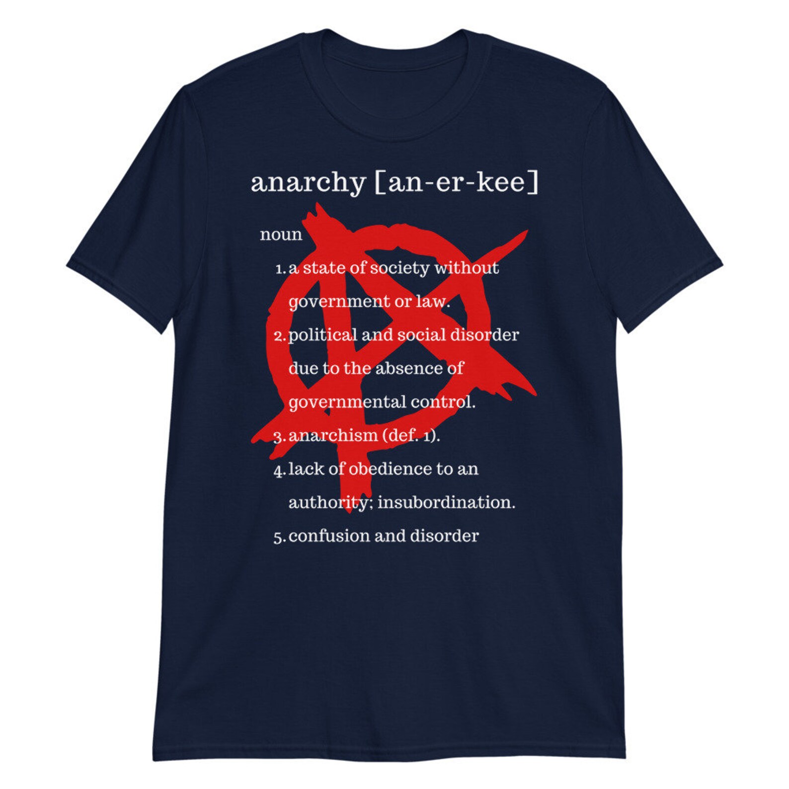 Anarchy Definition - Anti-establishment Shirt, Unisex, Anarchy Symbol ...