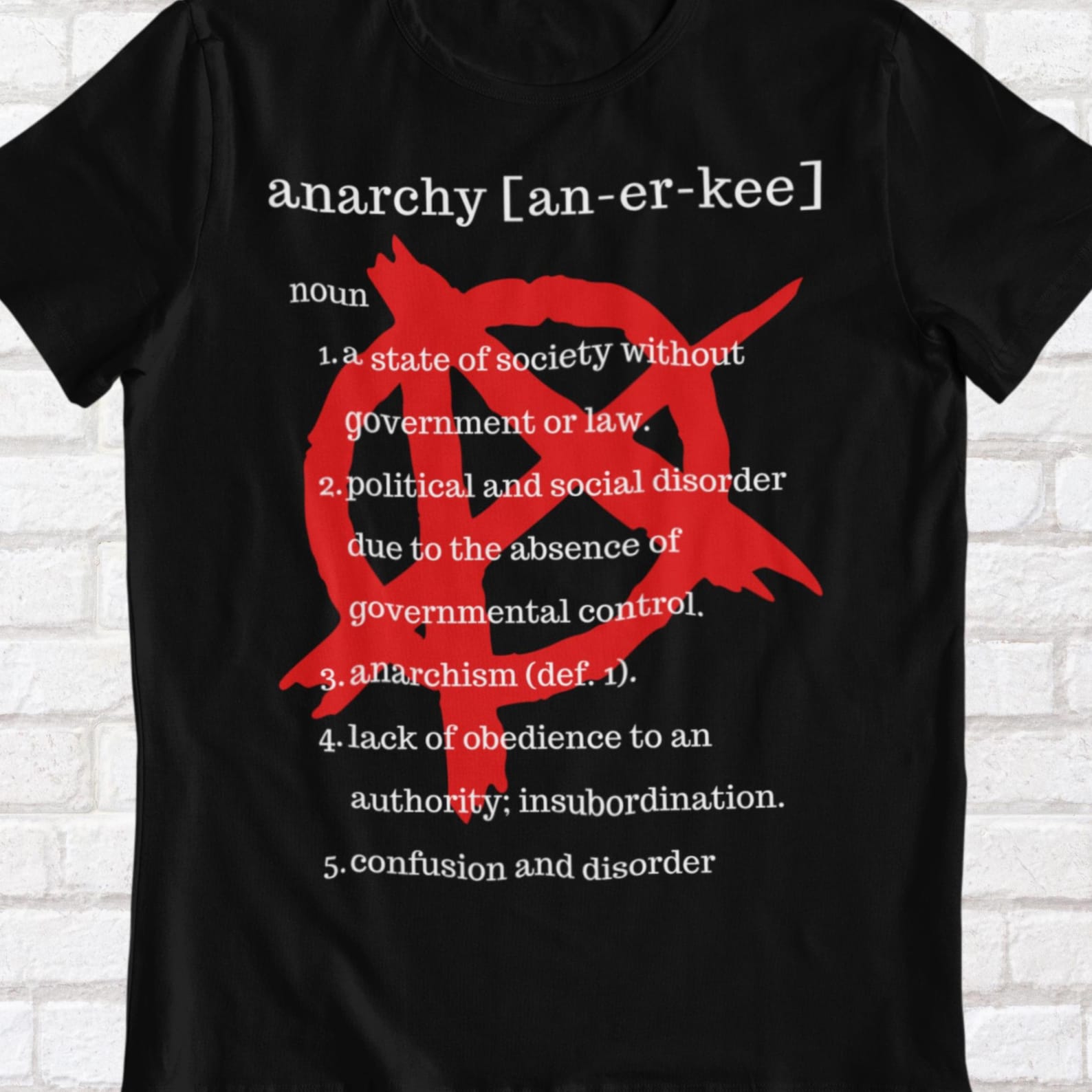 Anarchy Definition - Anti-establishment Shirt, Unisex, Anarchy Symbol ...