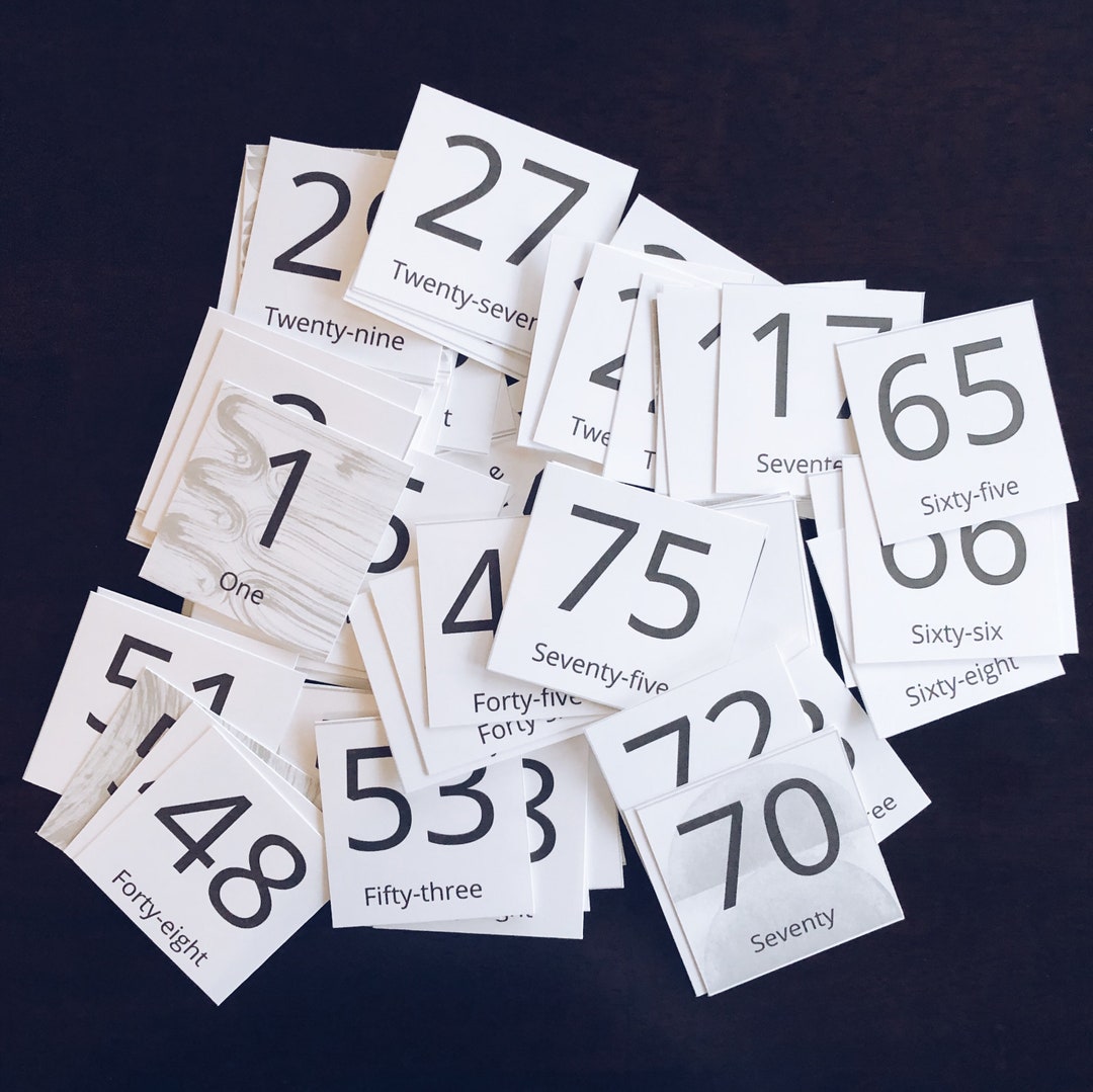 Numbers 1-100 Counting Cards//montessori//educational//homeschool ...