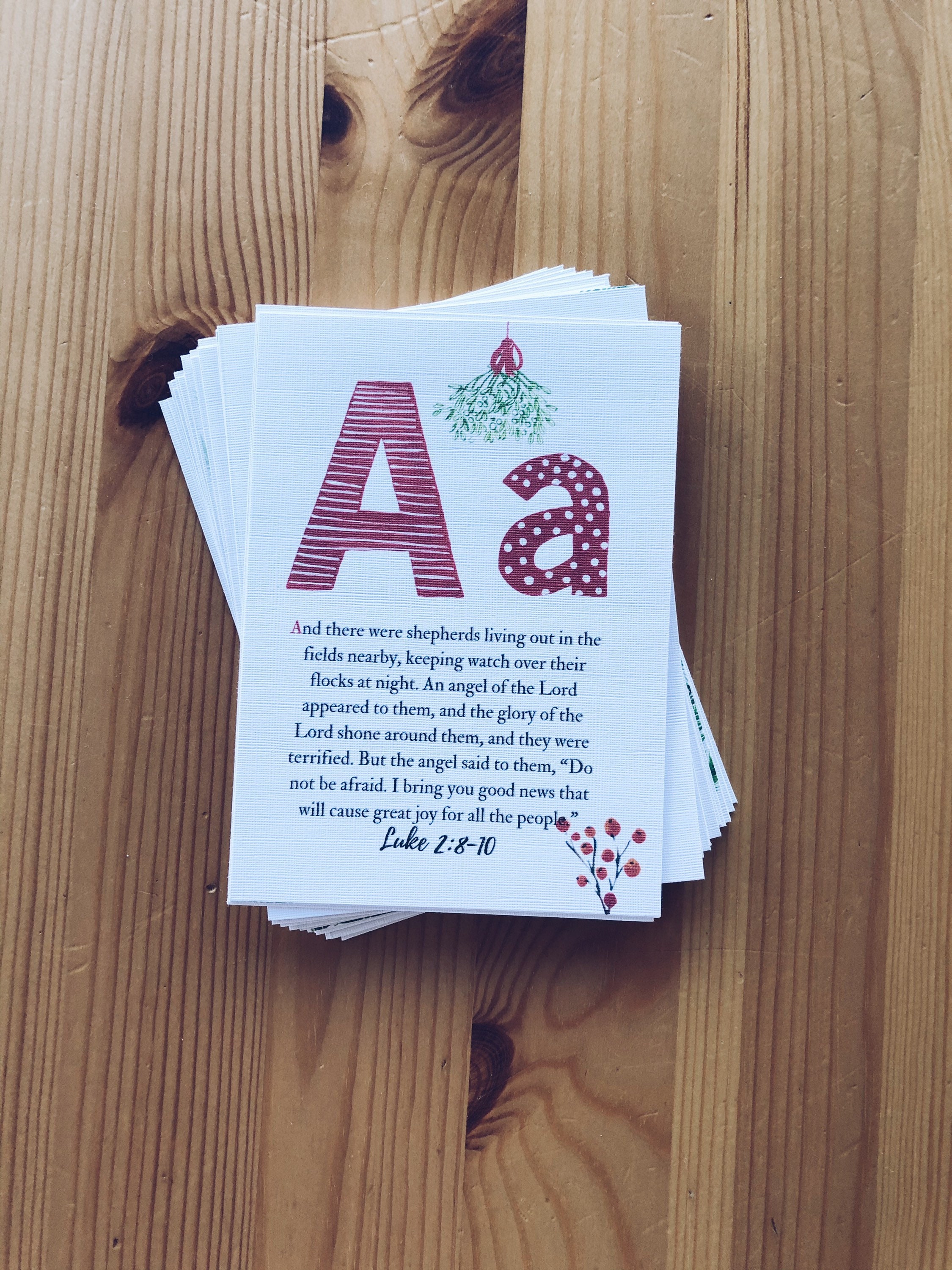 ABC Christmas Scripture Verse Cards//modern Bible Verse Art Prints ...