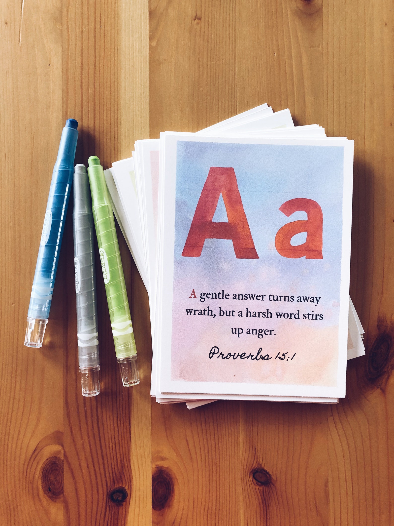 ABC Scripture Verse Cards//scripture Cards//modern Bible Verse Art ...