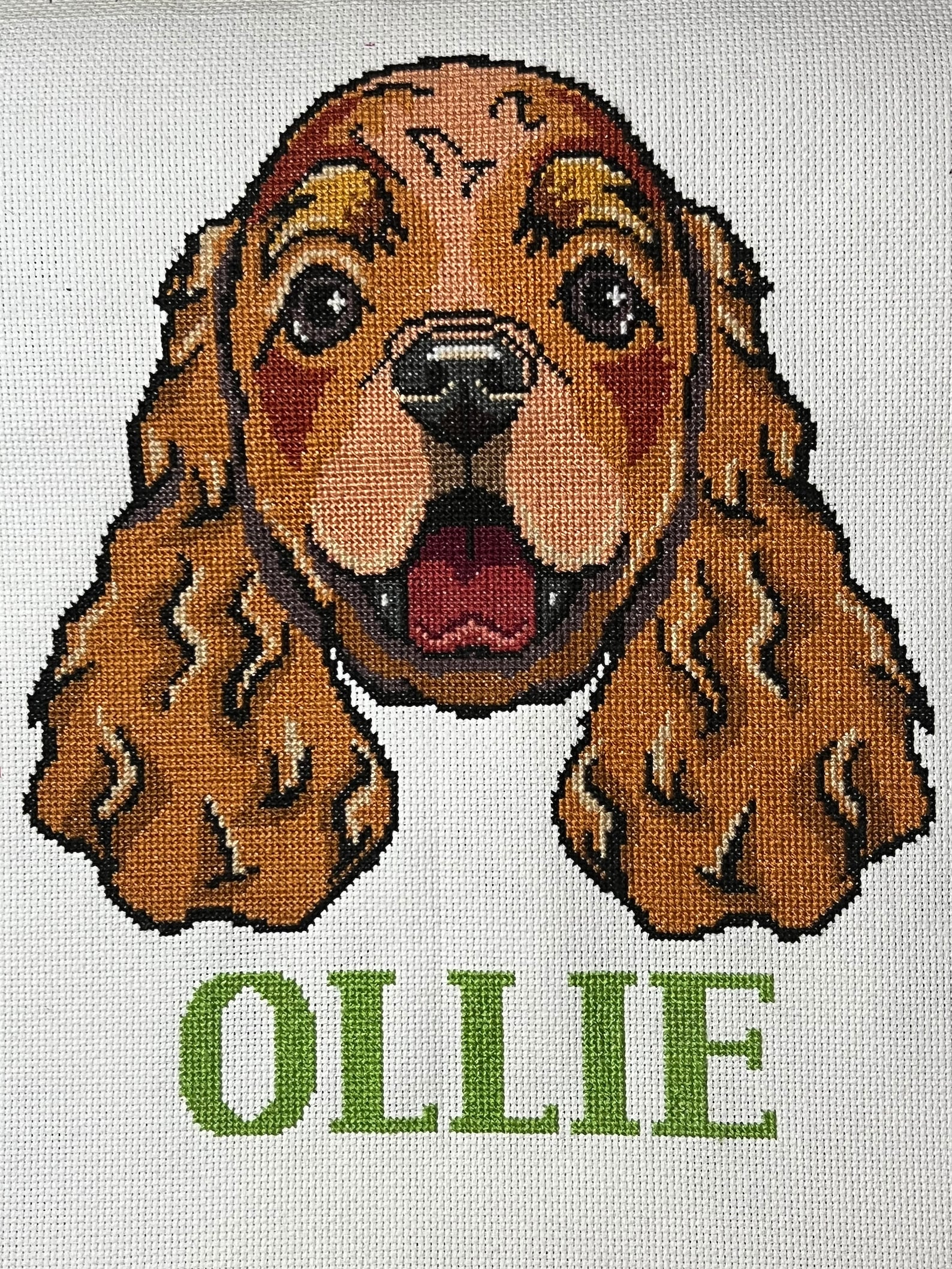 OLLIE Cocker Spaniel Cross Stitch Pattern | Etsy