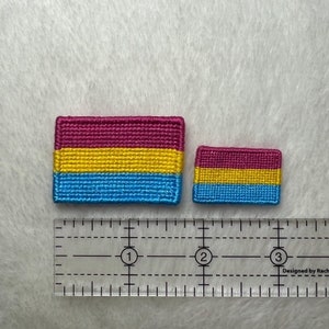 Pansexual Pride Flag Cross Stitch Iron on Patch for Jackets - Etsy