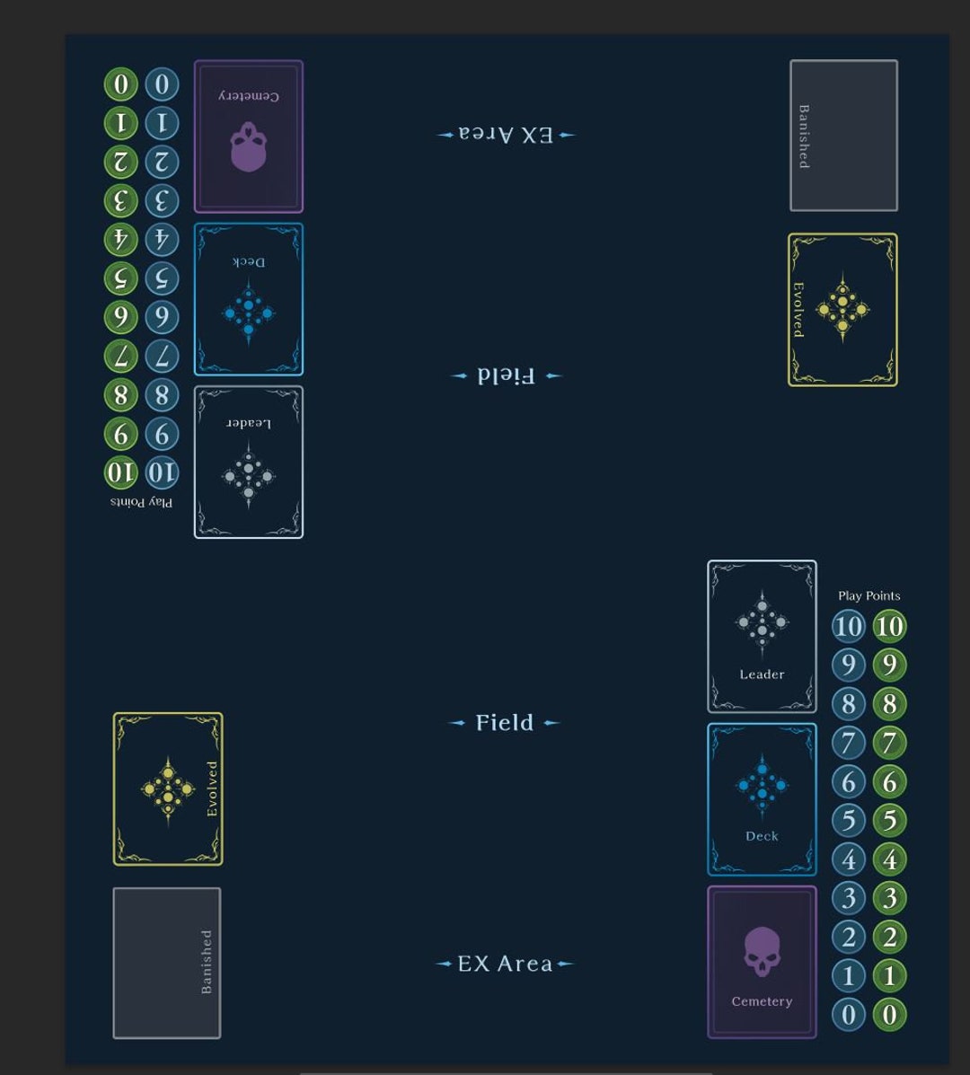 Shadowverse Evolve 2 Player Playmat, Standard Size Tabletop Gaming Card ...