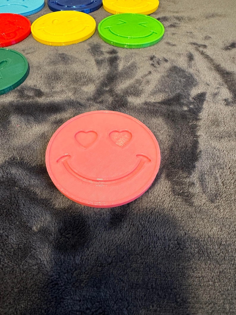 Smiley Face | Emoji Face | Mood Face Coaster Set - Etsy