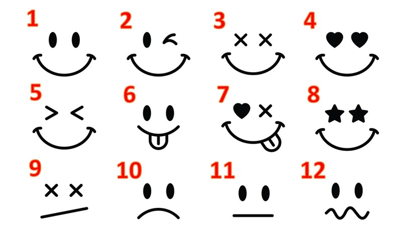 Smiley Face | Emoji Face | Mood Face Coaster Set - Etsy