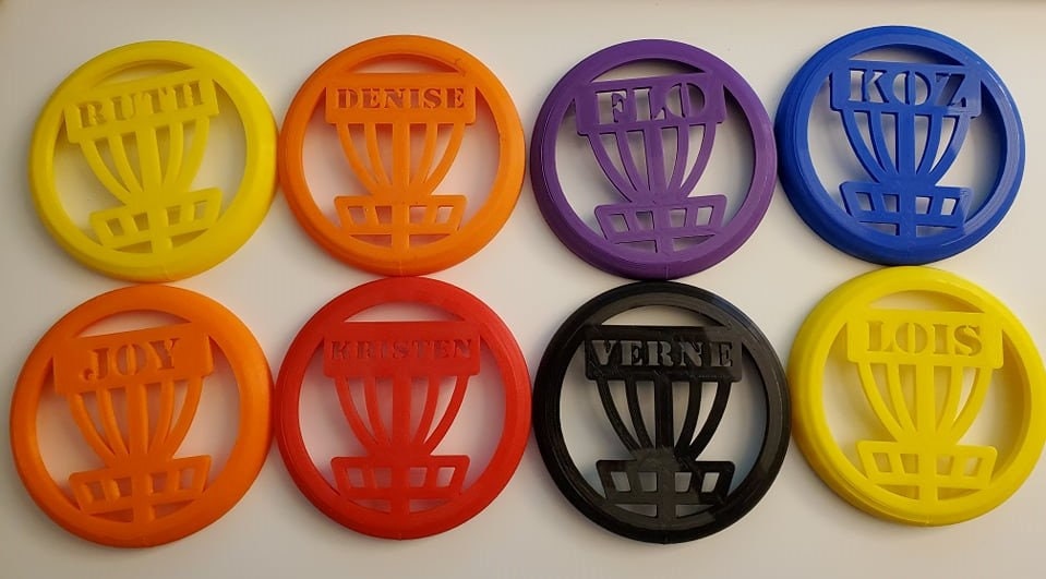 Customizable 3D Printed Disc Golf Mini Markers - Etsy