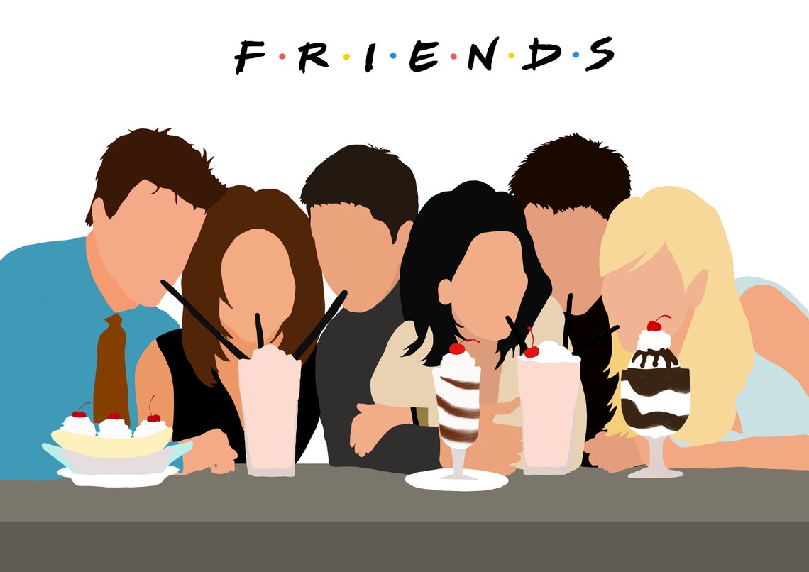 Friends TV Show Digital Download Print Gift Illustration Art | Etsy