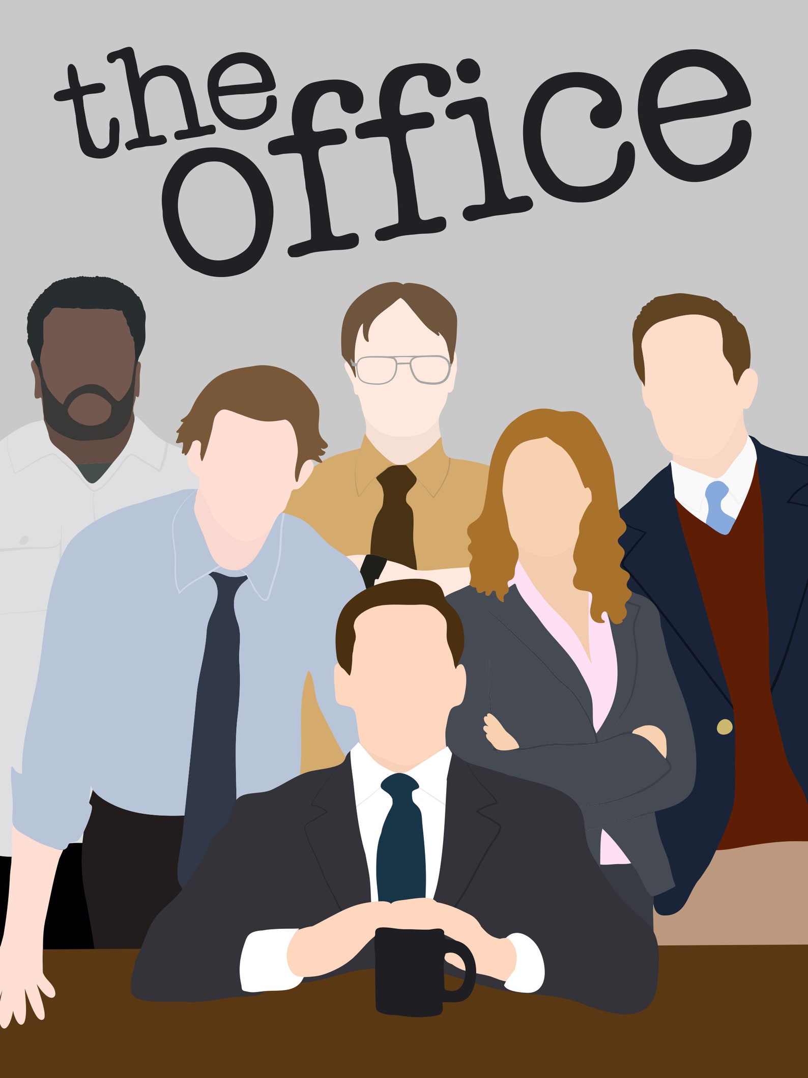 The Office US Digital Download Print Illustration Faceless | Etsy