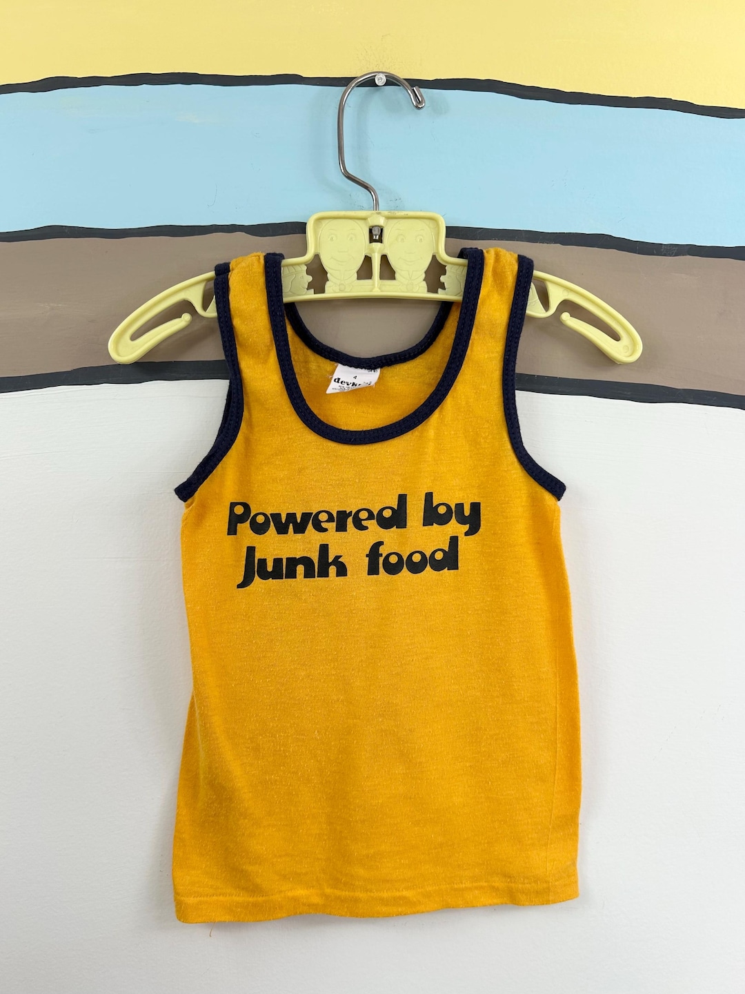 Vintage 70's Children's "powered by Junk Food" Tank Top 3T/4T - Etsy