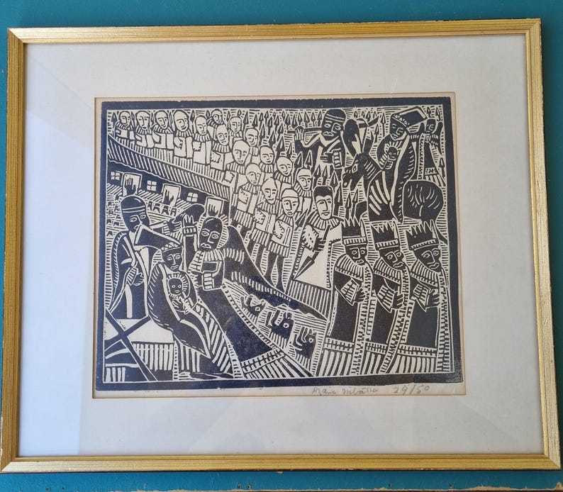 Azaria Mbatha Artwork Original Linocut , Old and New Testament - Etsy