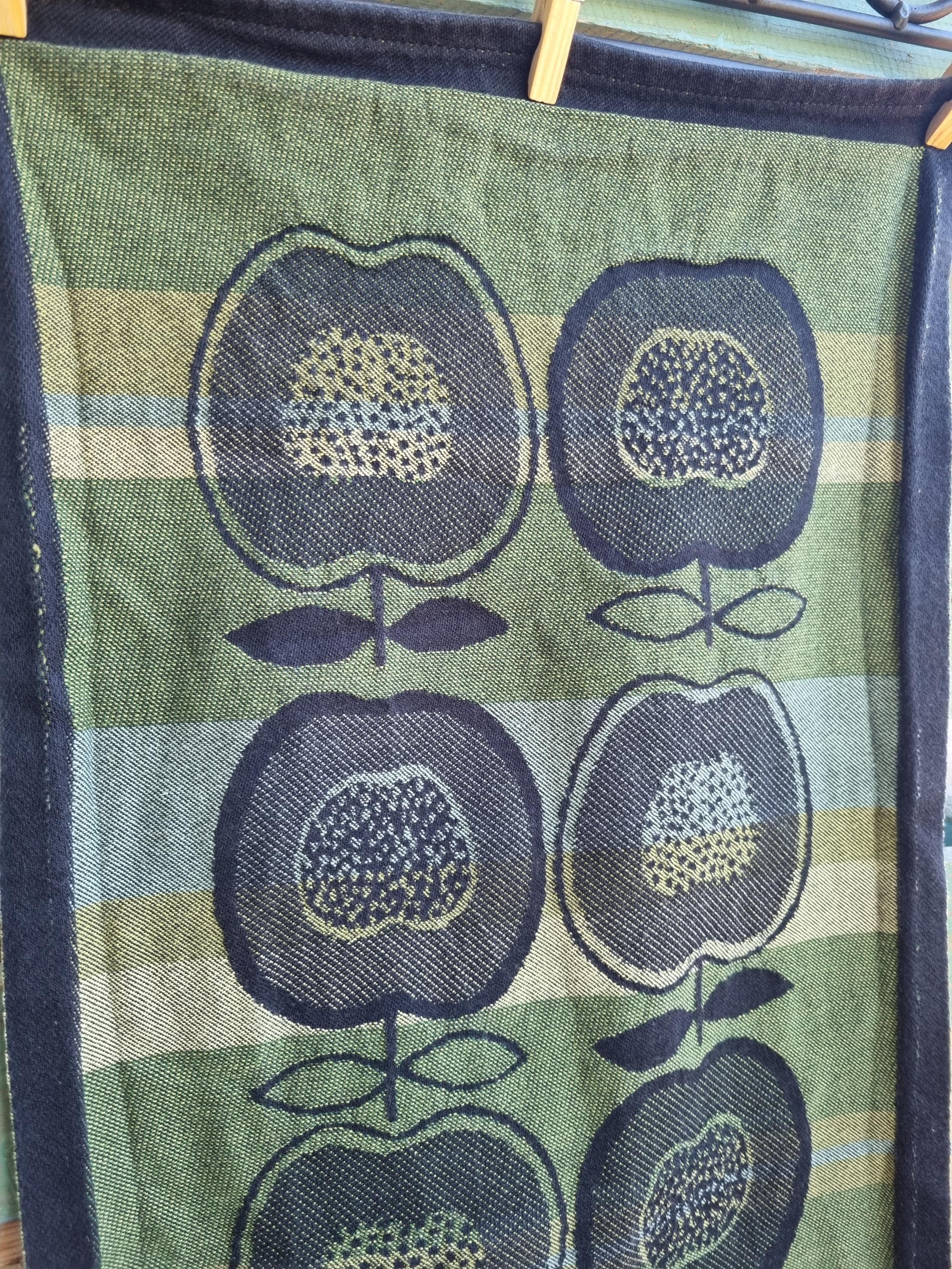 Vintage Swedish Tapestry Towel by Ekelund Linneväveri-mid-century Apple ...