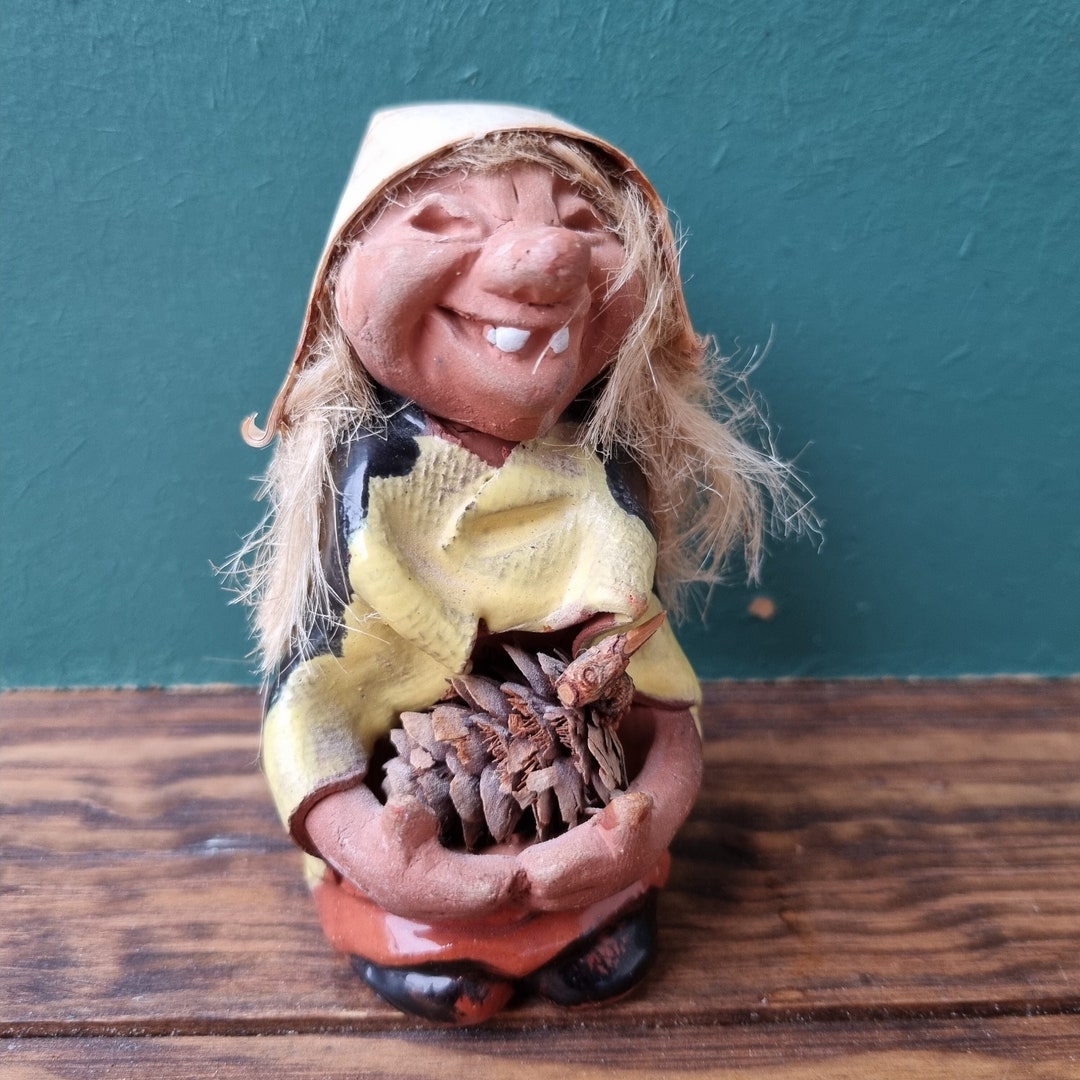 Swedish Trolls , 70s Wife Figurine, Hair and Hat, Nordic Ceramics - Etsy