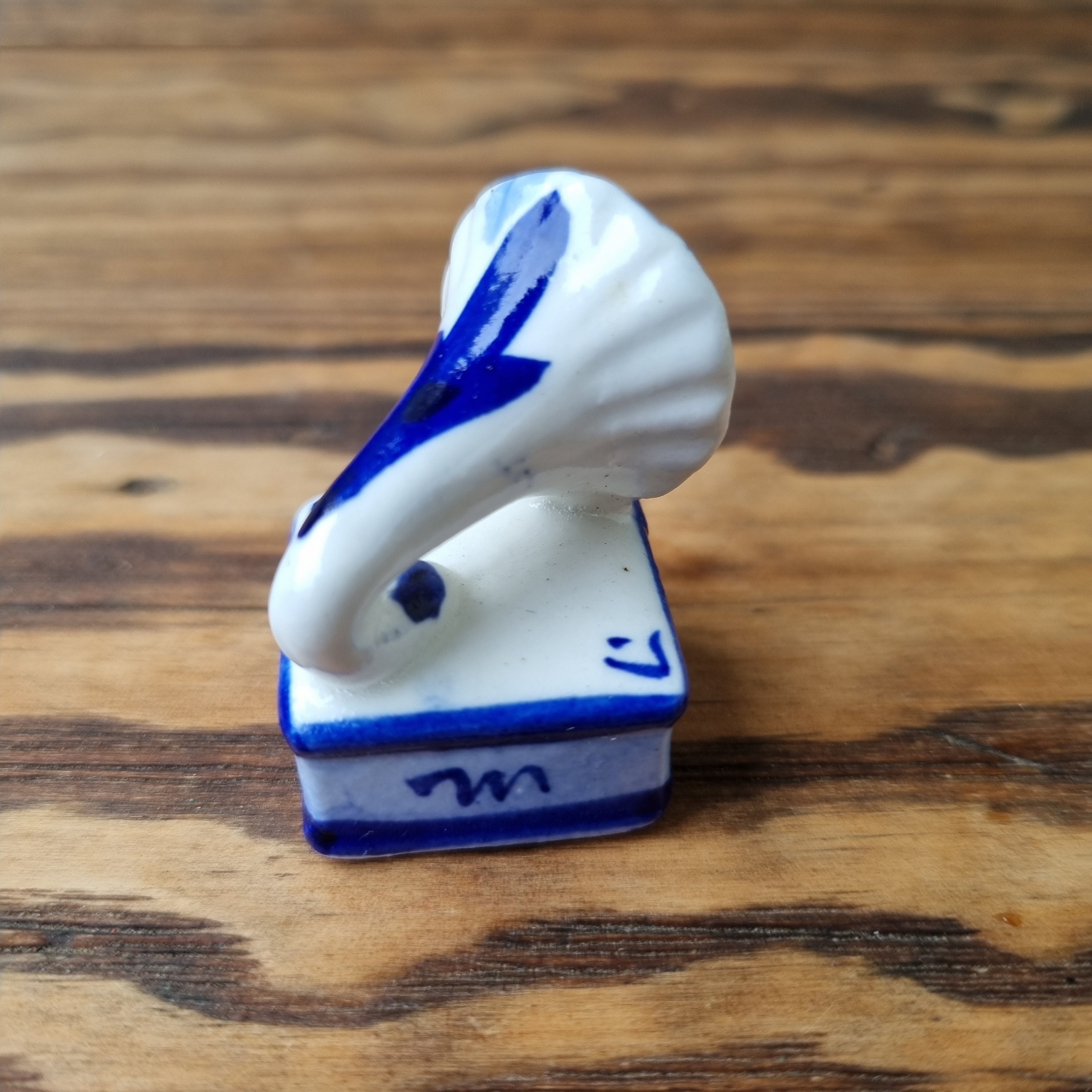 Vintage Miniature Ceramic Horn Collectible Phonograph - Etsy