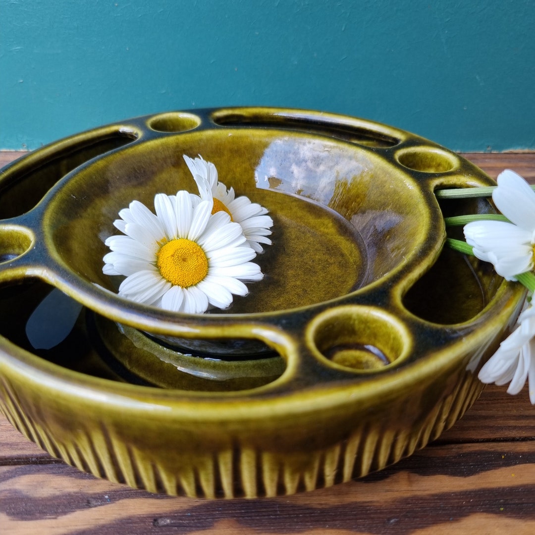 Jasba Ceramic Advent Bowl Moss Green Jasba 305120 Ikebana - Etsy