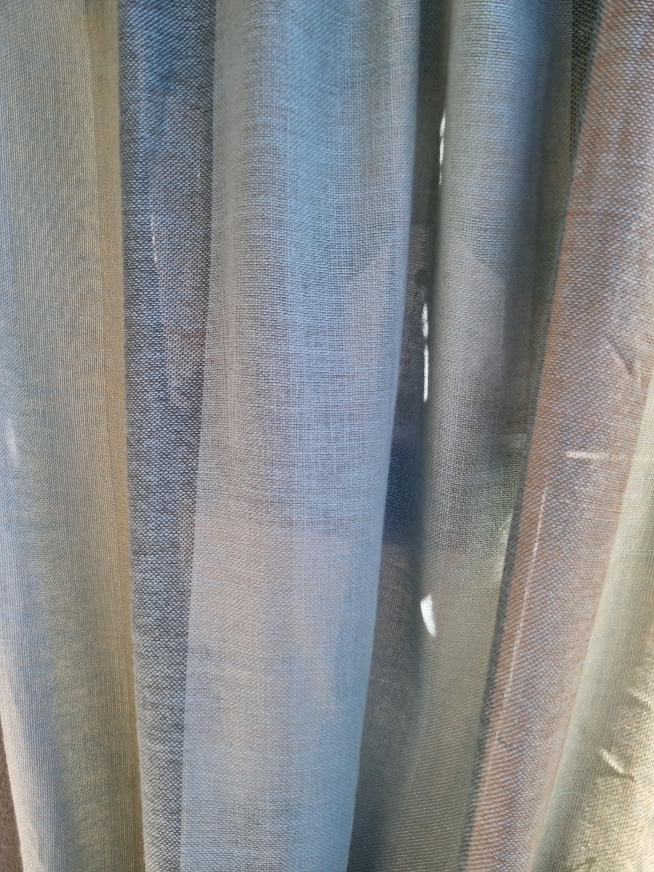 Swedish 70s Net Curtain Panel- Beige Gray Geometric Retro Window Sheer ...