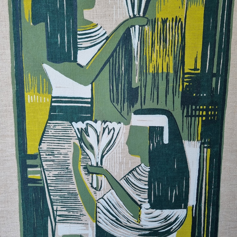 Framed Textile Art by Ilse Roempke Egypt , Signed Framed 15x 25 - Etsy