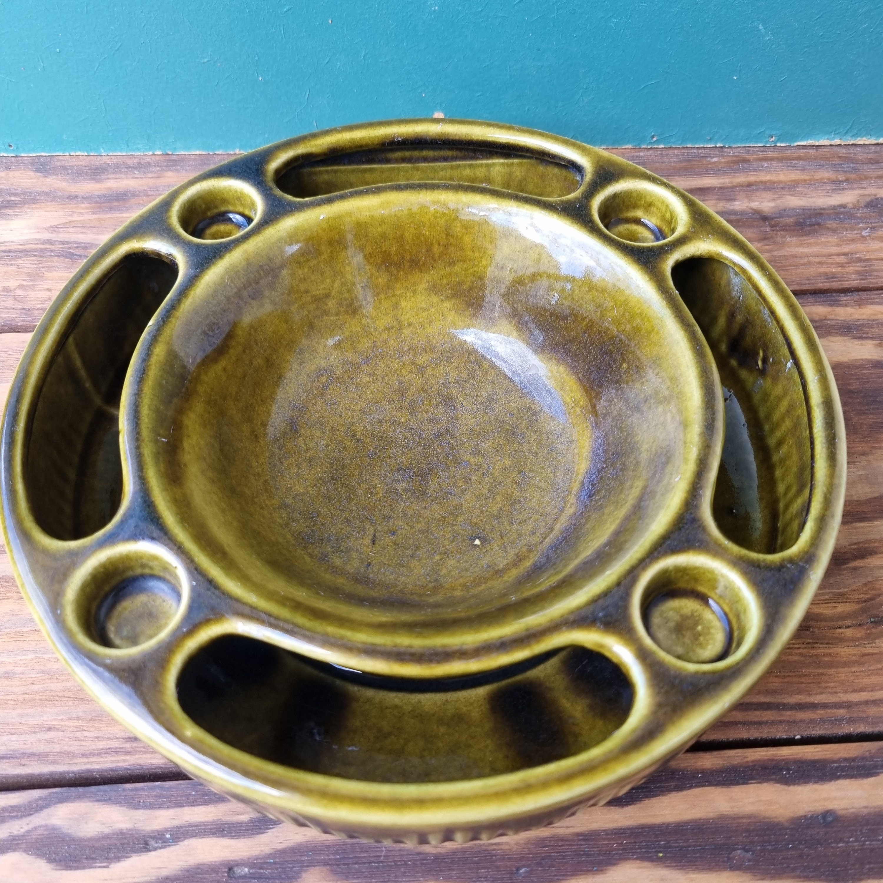 Jasba Ceramic Advent Bowl Moss Green Jasba 305120 Ikebana - Etsy