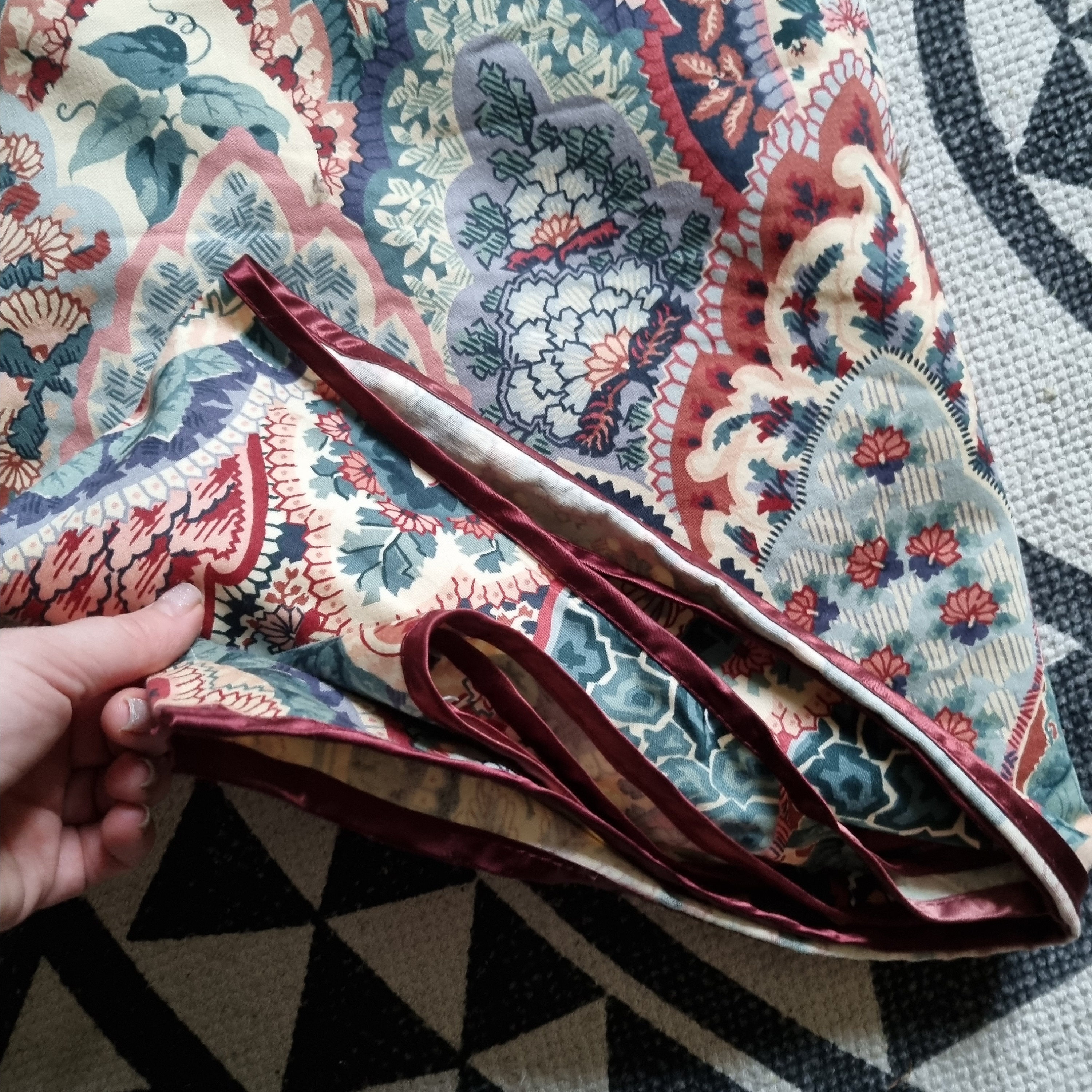 Boho Vintage English Floral Interiors Fabric Rusty Red - Etsy