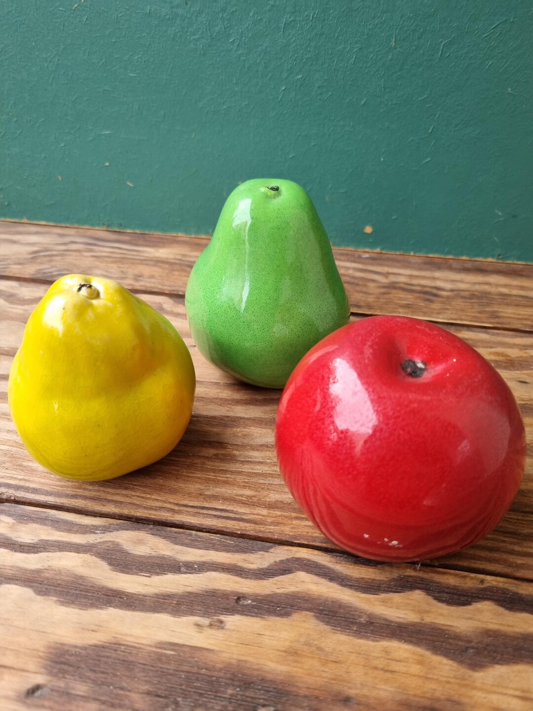 Karl Arthur Fredriksson Ceramic Pear, Apple Swedish Vintage Fruit ...