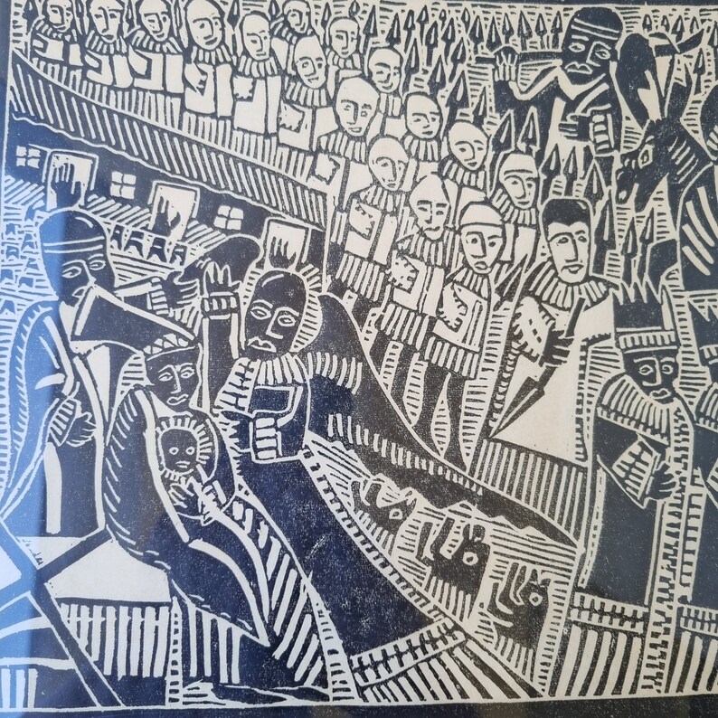 Azaria Mbatha Artwork Original Linocut , Old and New Testament - Etsy