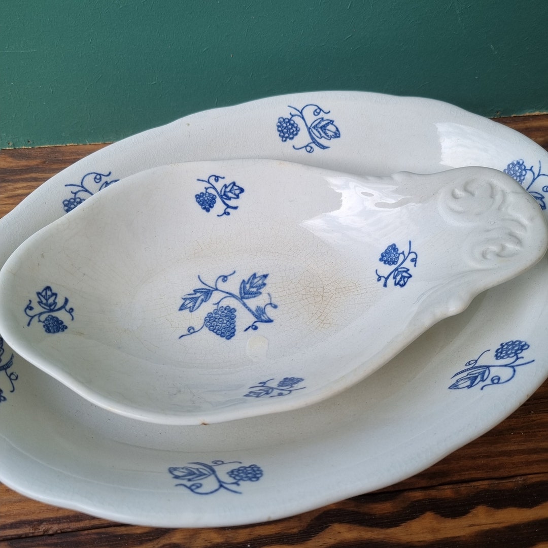 Rörstrand Druva, Blue and White Antique Serving Ware, 1920 - Etsy
