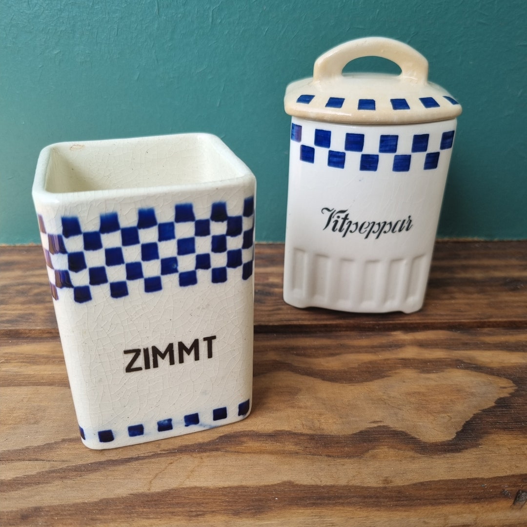 Vintage German Porcelain Spice Jars ,set of 2 - Etsy