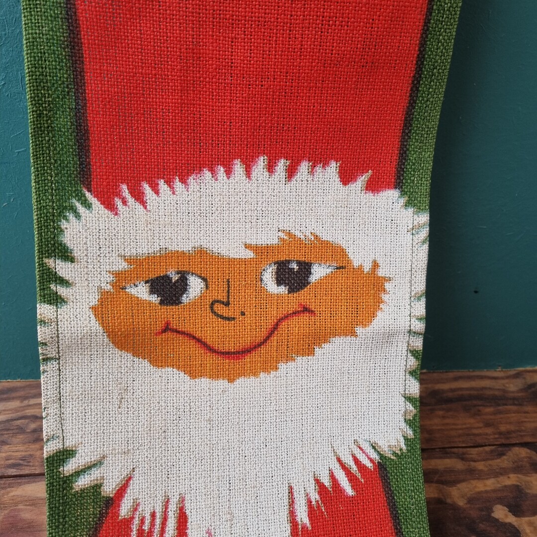 BOWA Vintage Christmas Textile , Santa Christmas, 100 Cm Long - Etsy UK