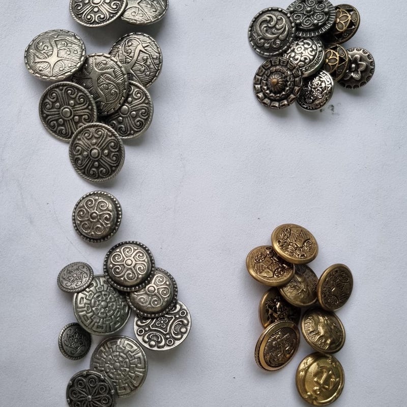 Pewter Buttons - Etsy