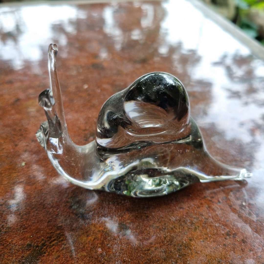 Decorative Snail Vintage Art Glass Snail Sculpture Sweden - Etsy