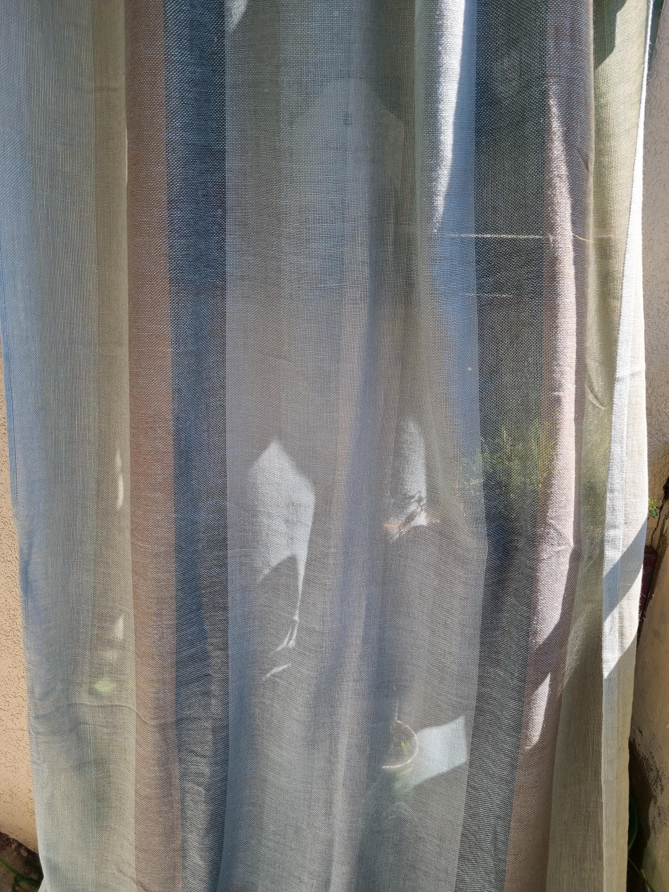 Swedish 70s Net Curtain Panel- Beige Gray Geometric Retro Window Sheer ...