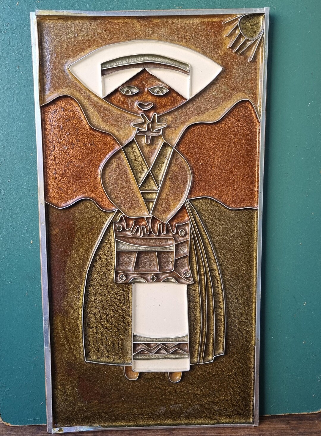 Enamel on Copper Wall Plaque Wall Art Danish Modernist 70s - Etsy