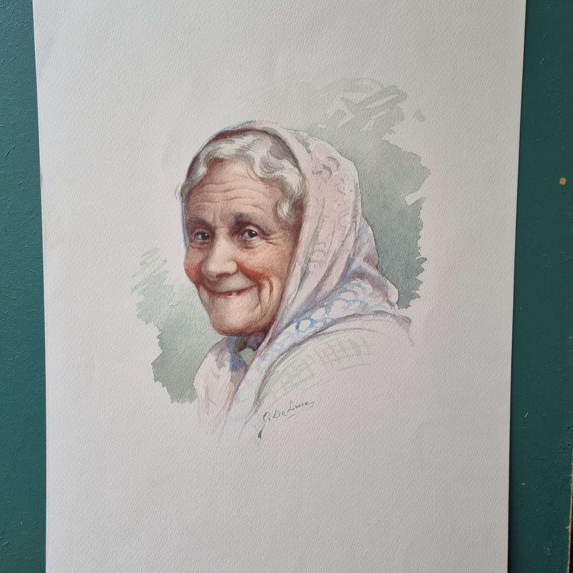 Vintage Arti Grafiche Ricordi Prints, Italy , G.deluca, Old Women ...