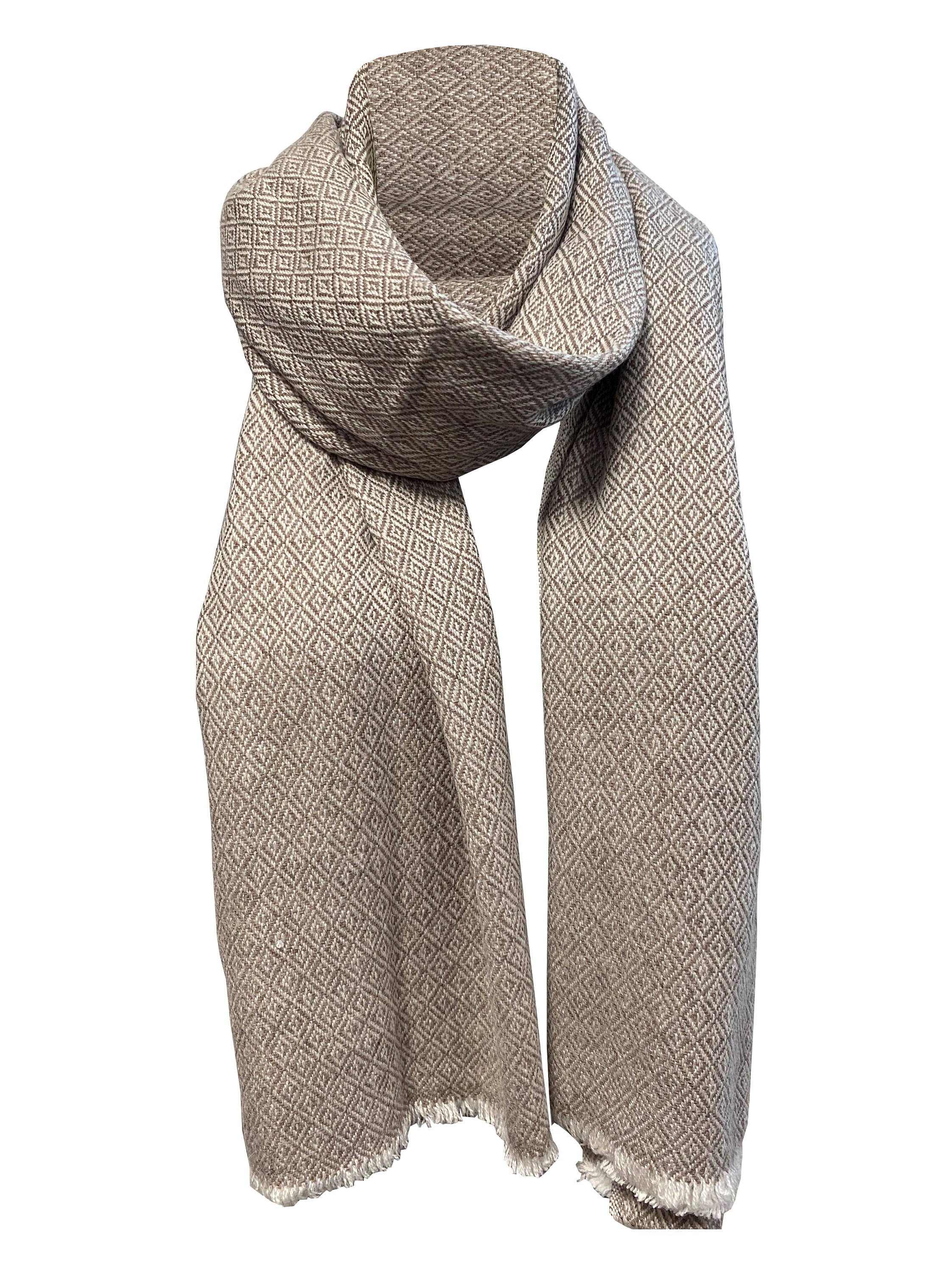 LUXURY HANDMADE CASHMERE Scarf Super Soft Light Brown Colour - Etsy UK