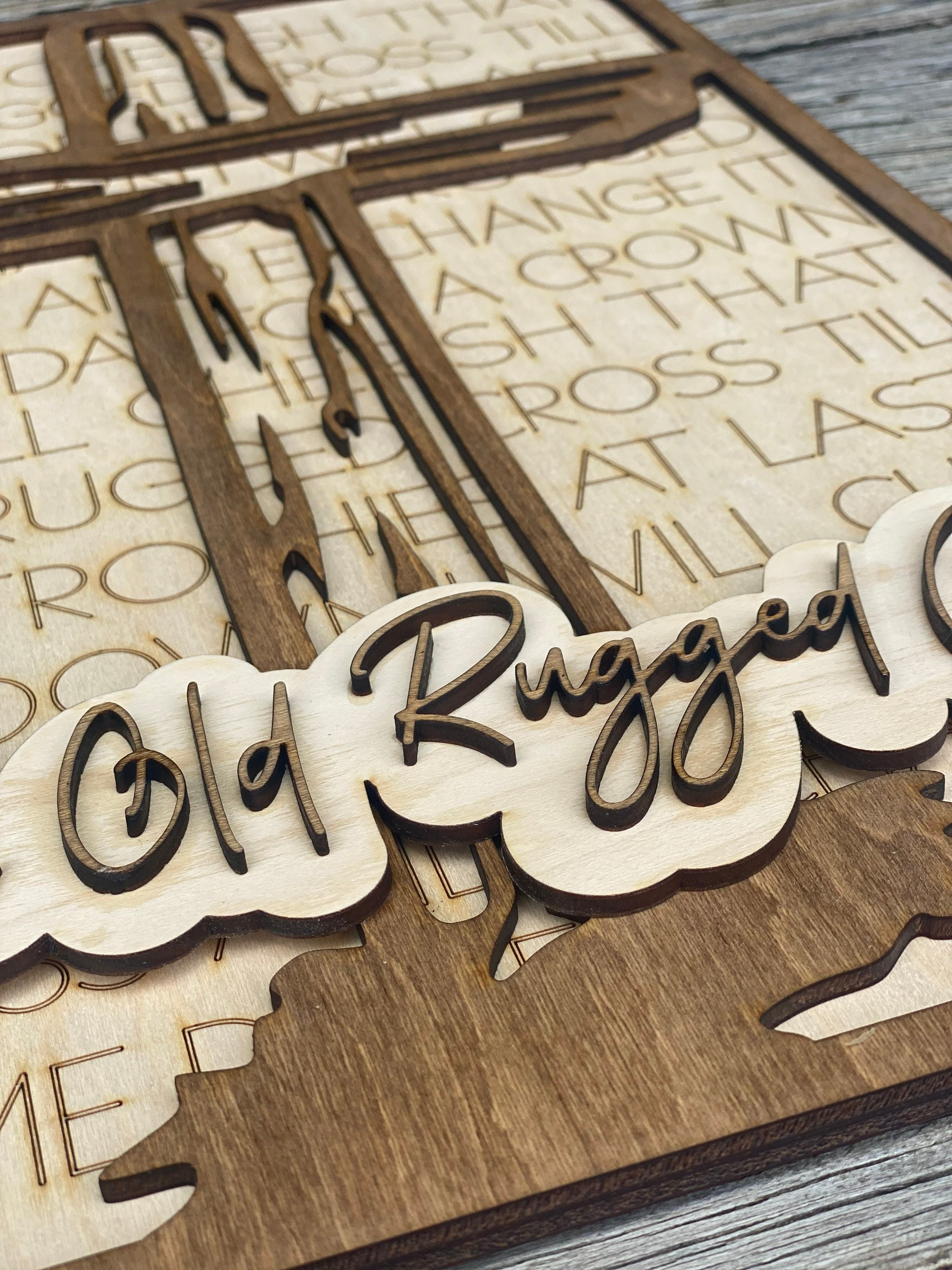 Old Rugged Cross Wooden Sign - Etsy